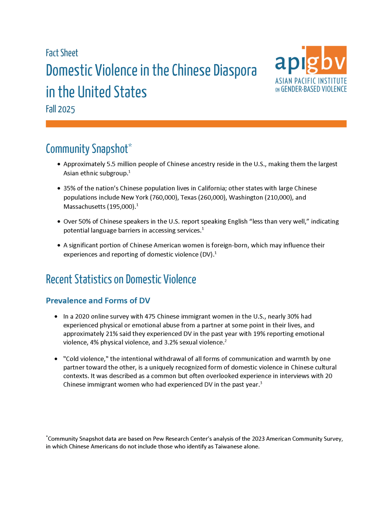 Domestic Violence in the Chinese Diaspora in the United States - Asian ...